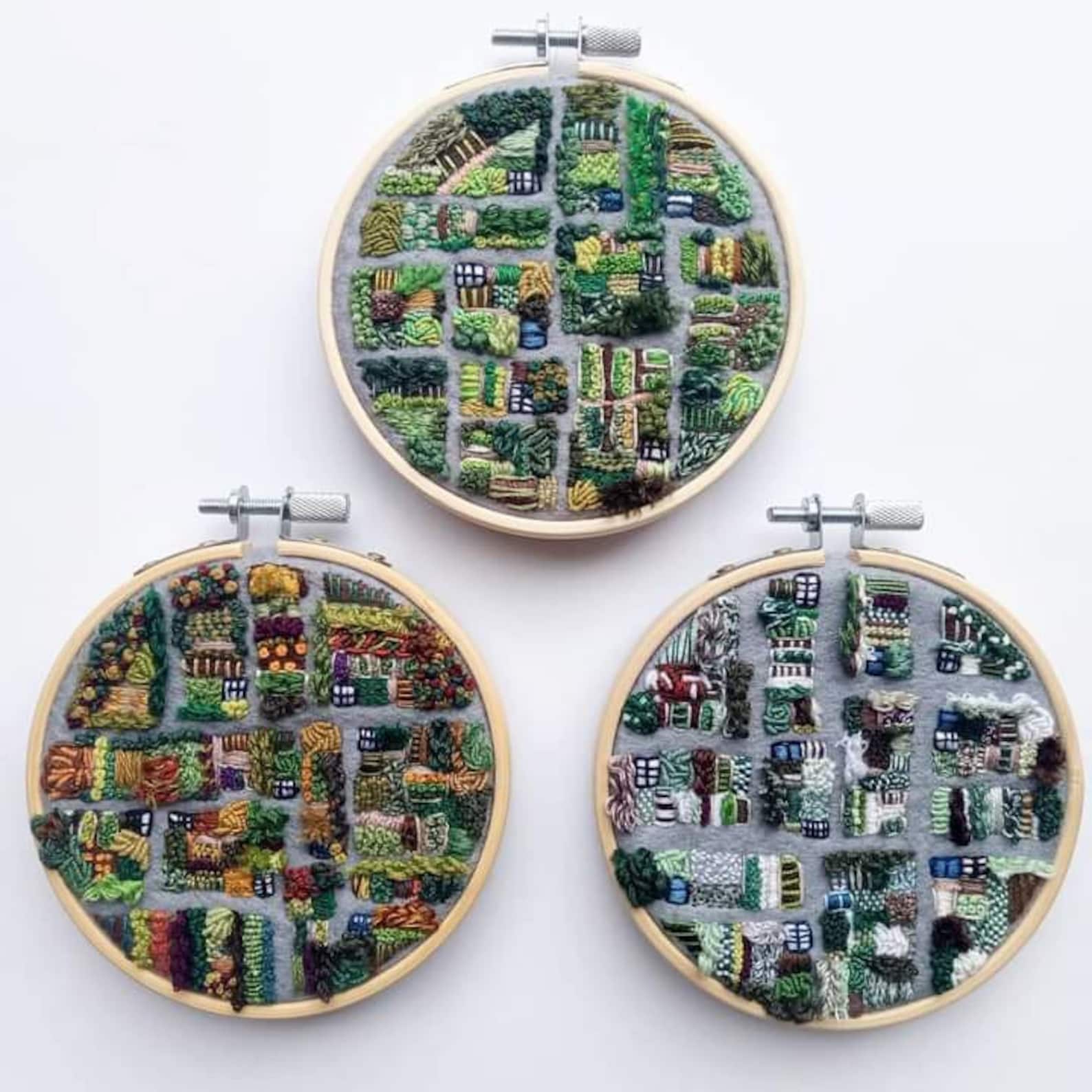 Micro Allotment Spring PDF Embroidery Pattern. Allotment - Etsy