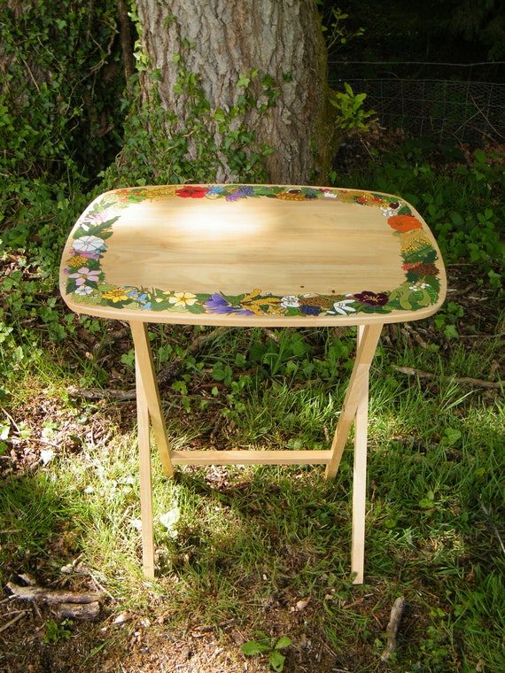 Reclaimed Beech Table With Decorative Border | Etsy