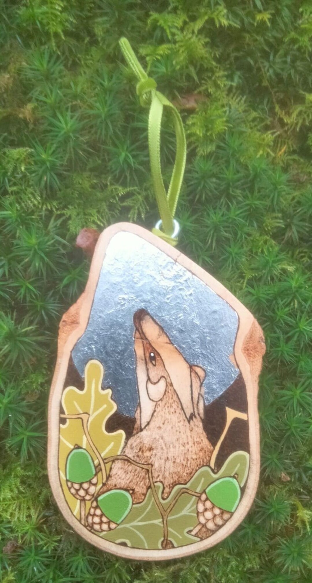 Badger, Moon and Oak Plaque - Etsy