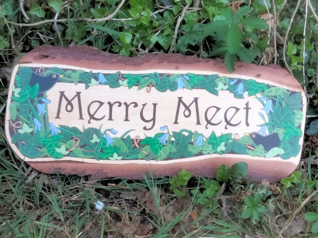 Wooden Merry Meet Plaque - Etsy
