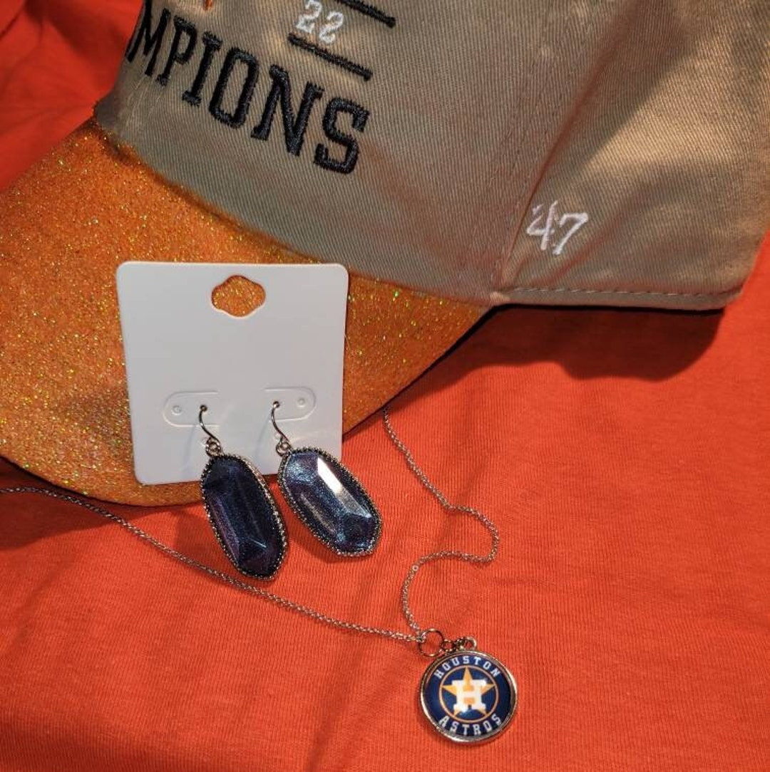 Astros Jewelry Set / Astros Jewelry / Astros Earrings - Etsy