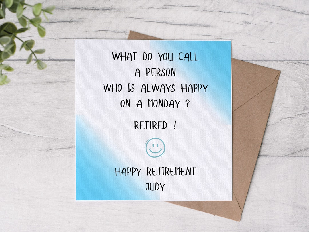 Happy Retirement Funny Card - Etsy
