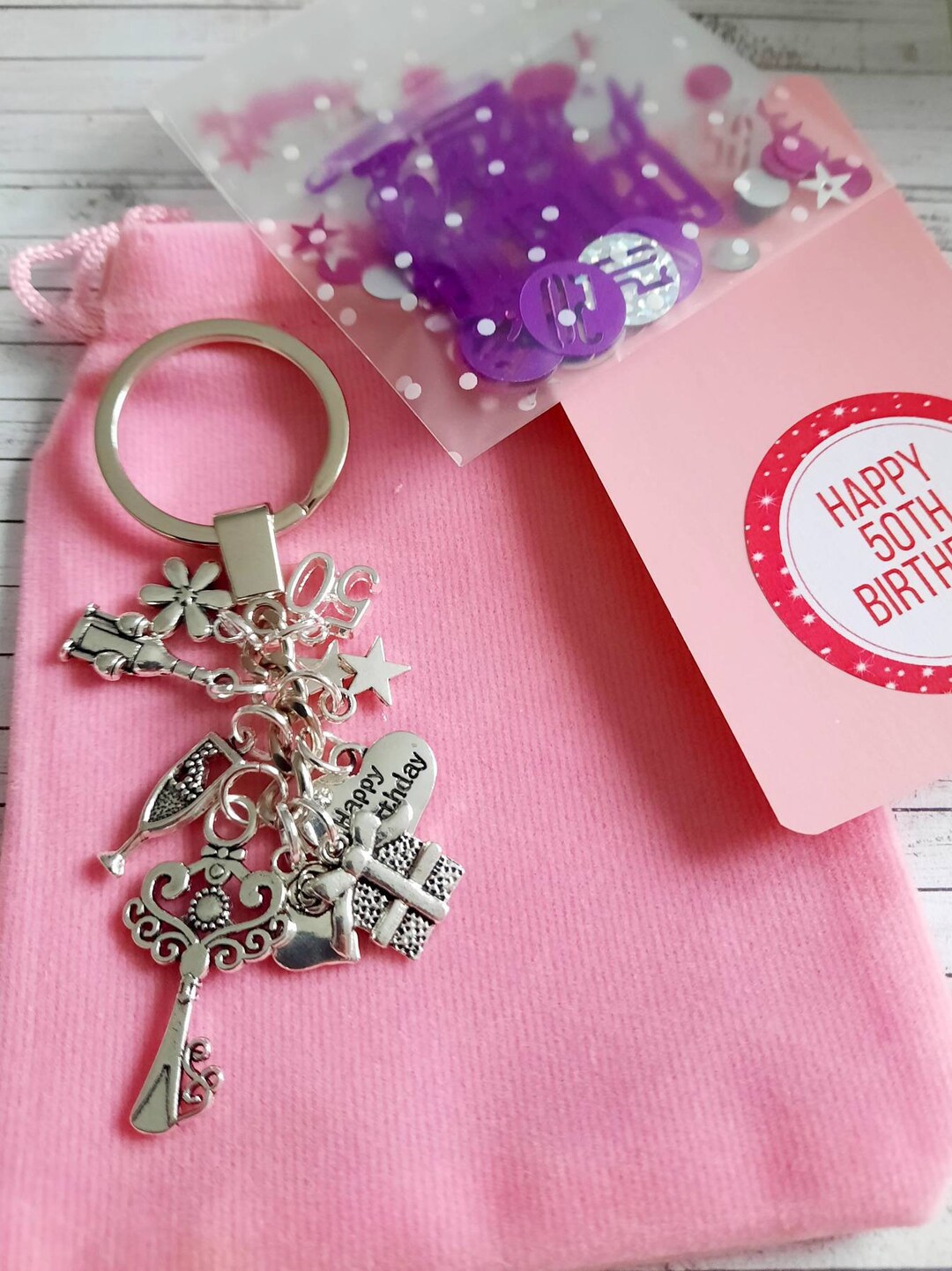 Happy Birthday Key Ring Male or Female - Etsy