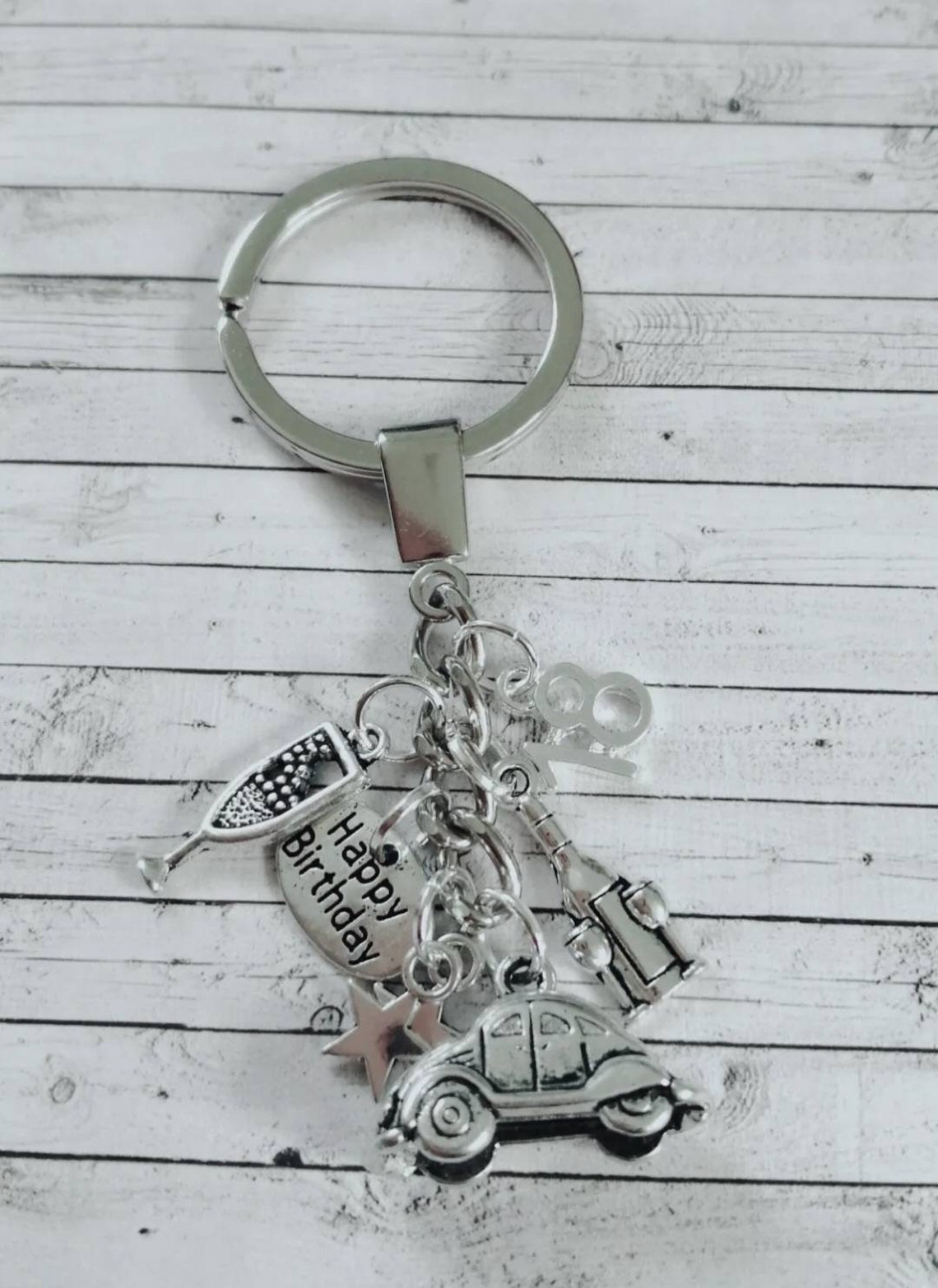 Happy Birthday Key Ring Male or Female - Etsy