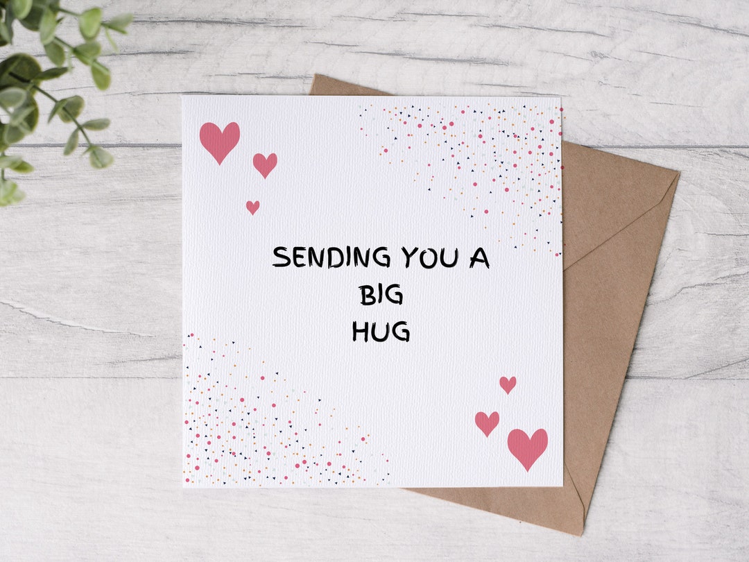 Hug Love, Sending You a Big Hug Card - Etsy UK