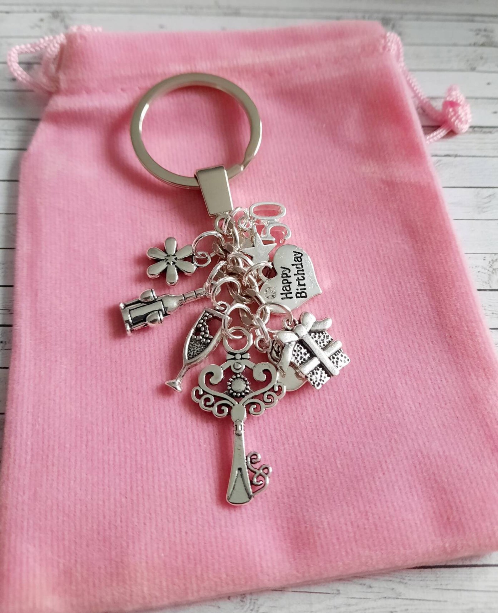 Happy Birthday Key Ring Male or Female - Etsy