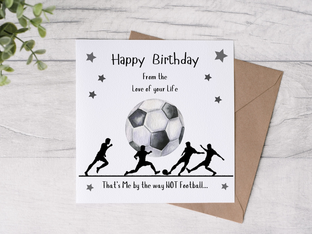 Happy Birthday Funny Football Card - Etsy