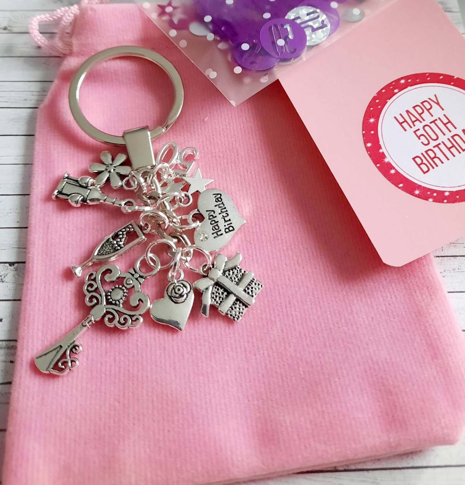 Happy Birthday Key Ring Male or Female - Etsy