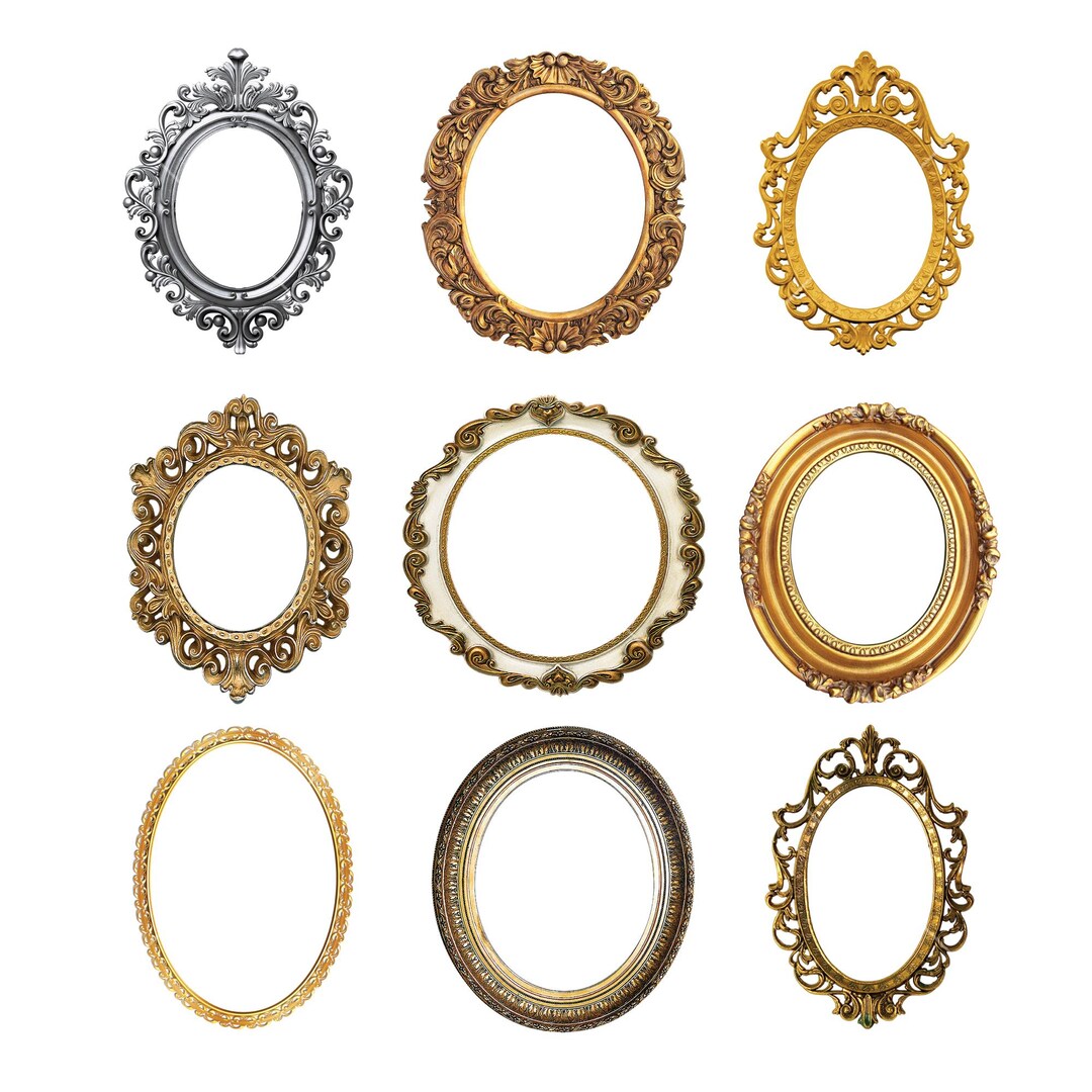 9 Oval Frame Clipart, Instant Download, Commercial Use - Etsy