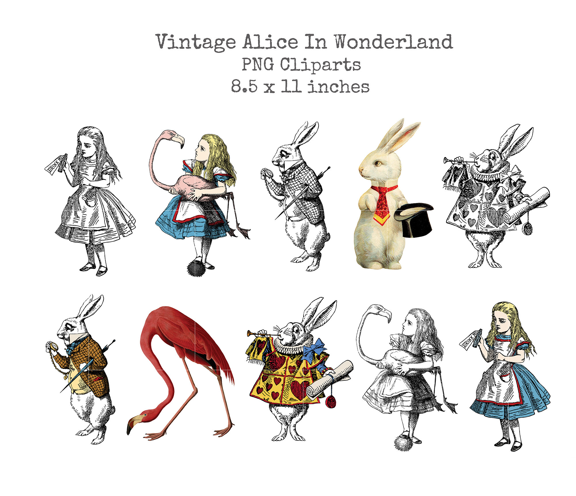 Vintage Alice In Wonderland Clip Art