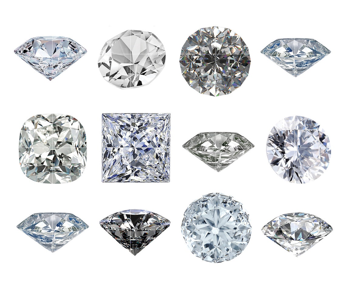 12 Diamond PNG Cliparts, Instant Download, Commercial Use - Etsy