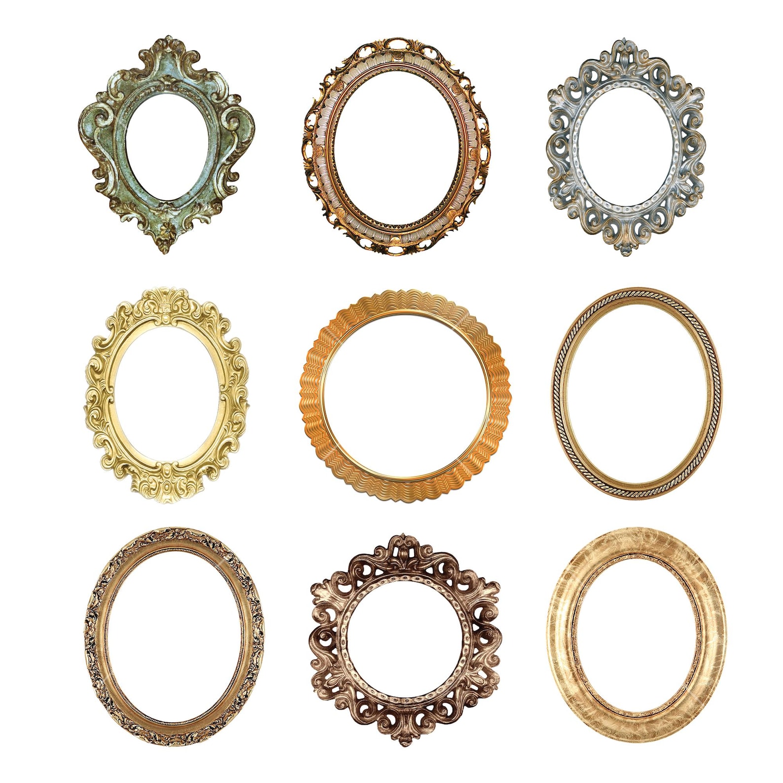 Oval Frame Clipart Set 2, Instant Download, Commercial Use - Etsy