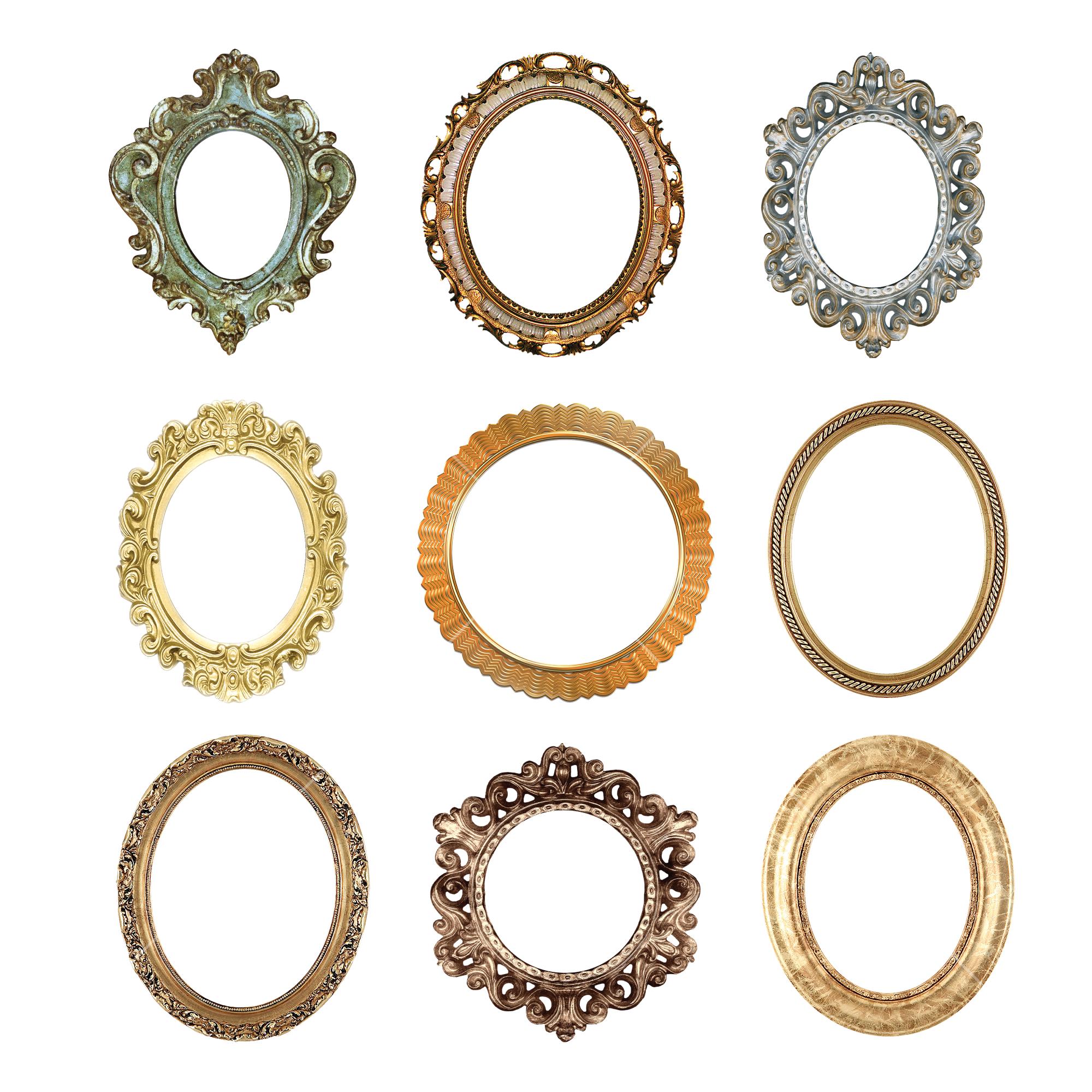 Oval Frame Clipart Set 2, Instant Download, Commercial Use - Etsy