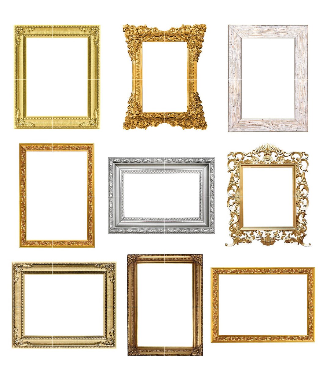 9 Square Frames PNG Cliparts, Instant Download, Commercial Use - Etsy ...