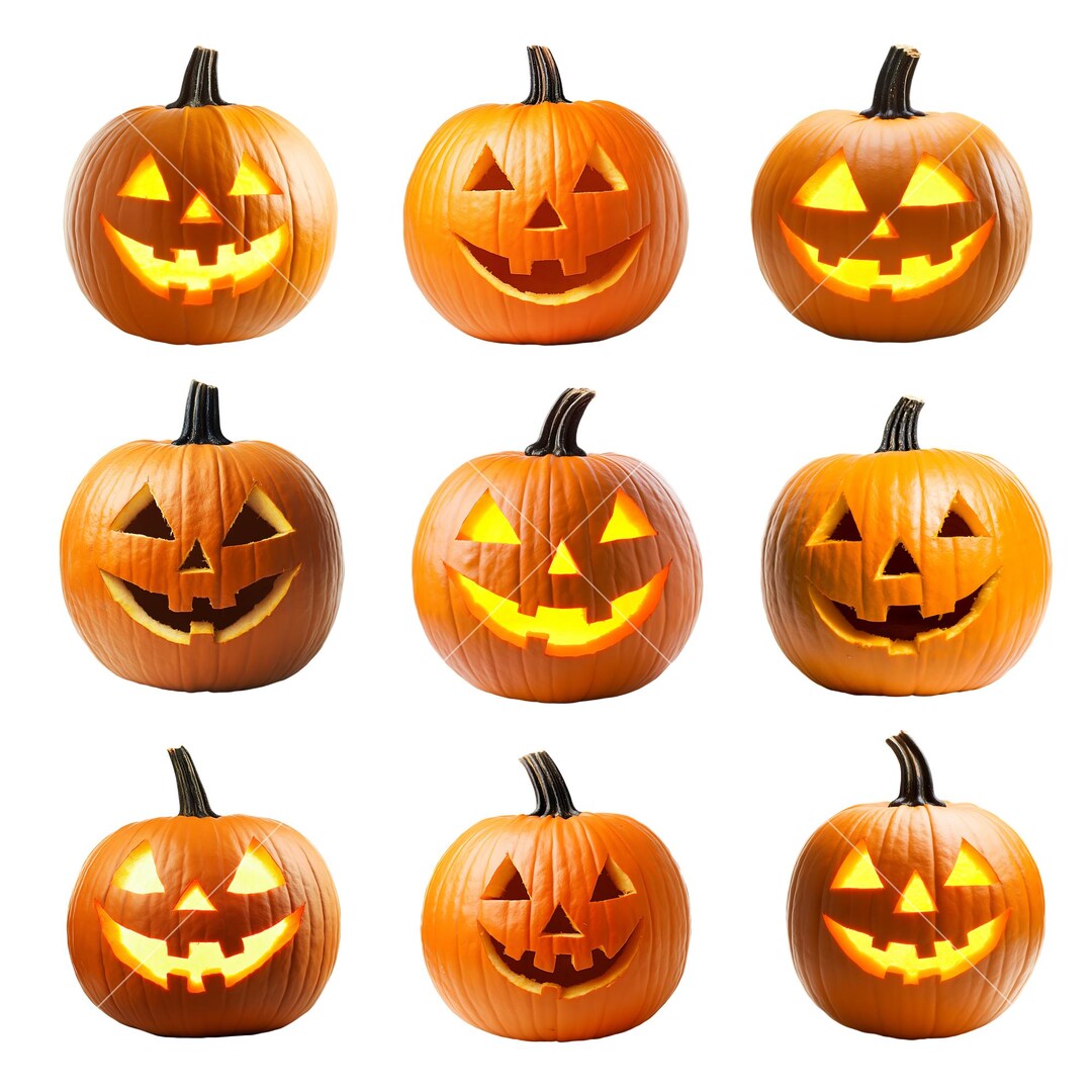 Halloween Pumpkin Cliparts, Instant Download, Commercial Use - Etsy