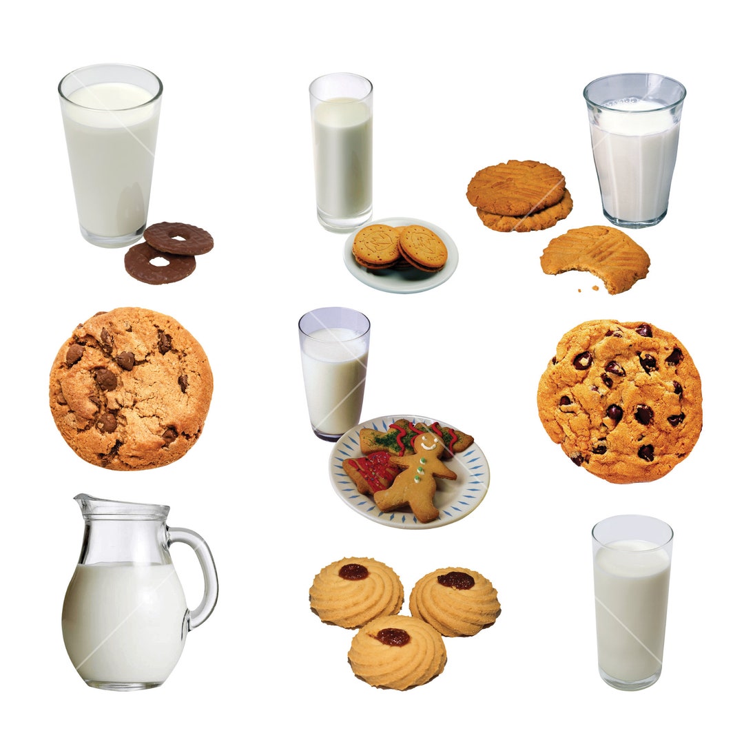 9 Milk and Cookie Clipart, Instant Download, Commercial Use - Etsy