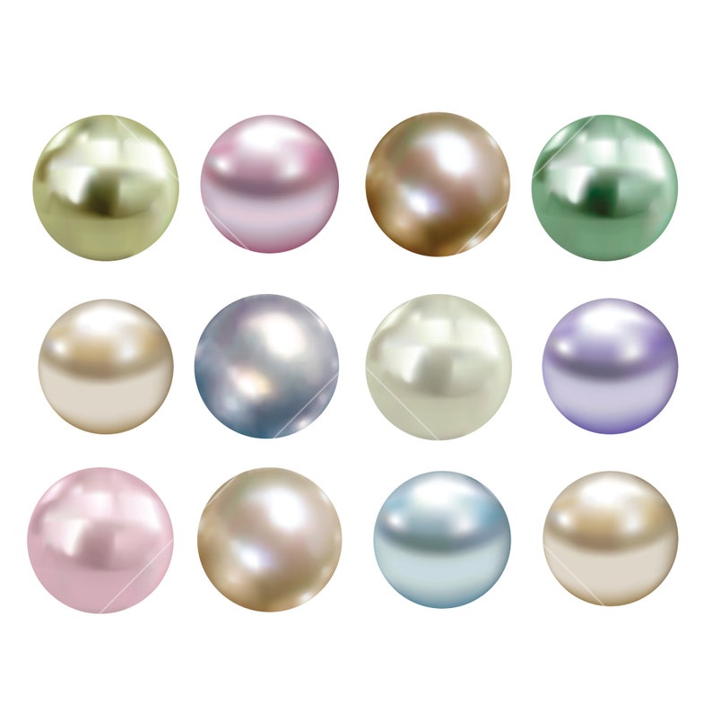 12 Pearl Clipart, Instant Download, Commercial Use - Etsy