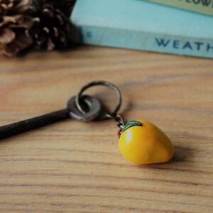 By the Shed Mango Tropical Fruit Keyring Key Chain - Yellow Juicy ...