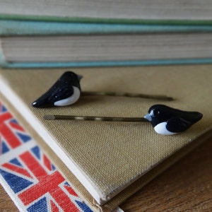 By the Shed Magpie Bird Hair Grips - Birdwatching - Blackbird - Lucky ...