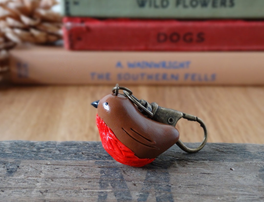 By the Shed Robin Bird Bag Charm - Brown - Birds, Garden, Allotment ...