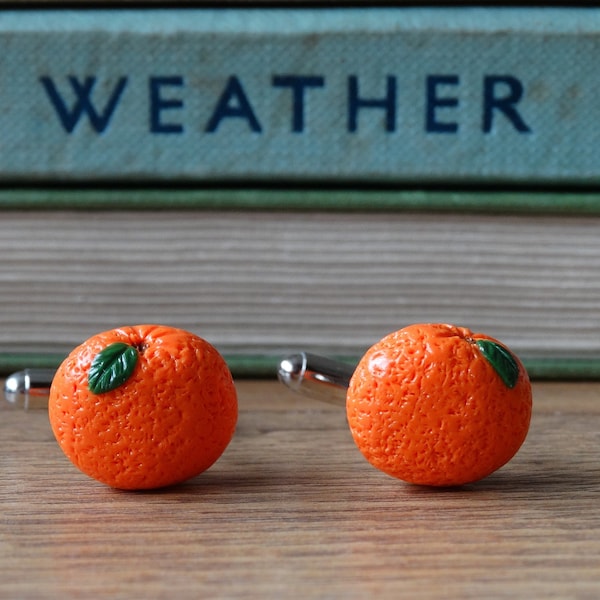 Orange Cufflinks - Etsy