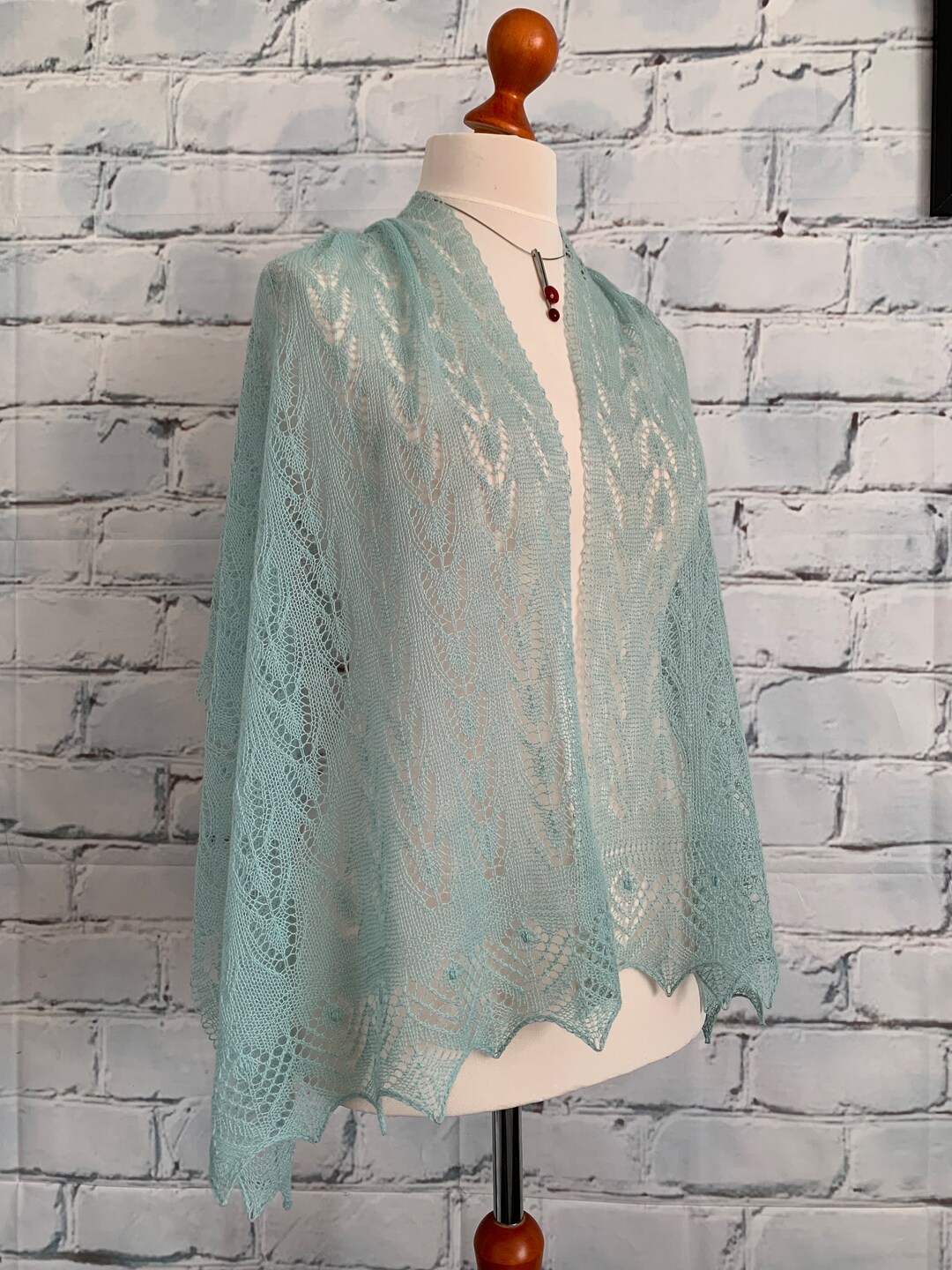 Stunning 70 Wool 30 Cashmere Blend Lace Shawl / Scarf / Wrap, Col: Aqua - Etsy