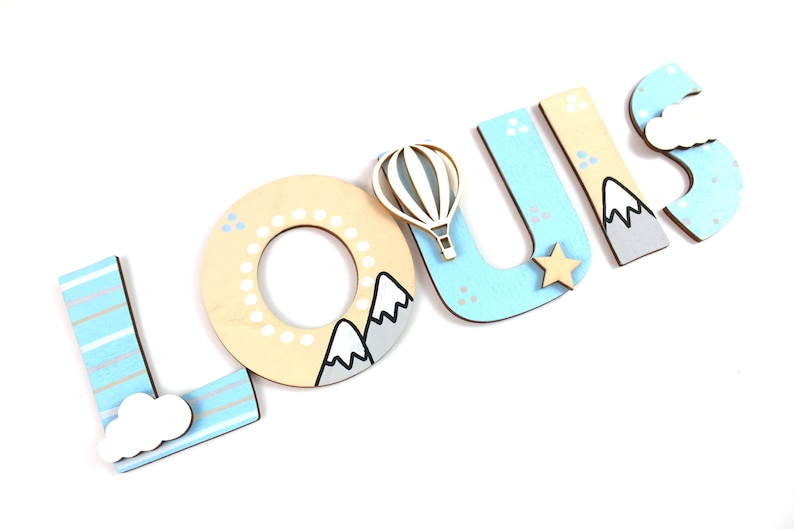 Wooden Letters Children's Room Door Names - Etsy