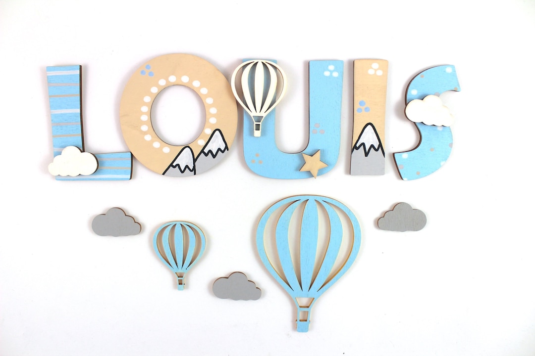 Wooden Letters Children's Room Door Names - Etsy