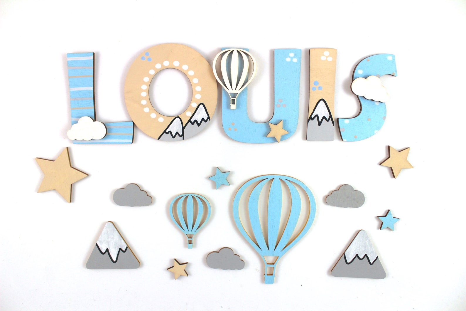 Wooden Letters Children's Room Door Names - Etsy