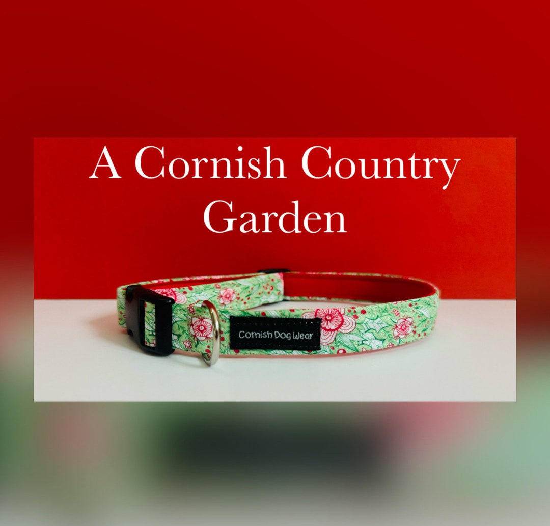 A Cornish Country Garden Dog Collar Fully Lined - Etsy