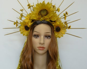 Sunflower Crown - Etsy