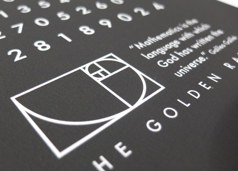 The Golden Ratio Science/mathematical Art Print - Etsy