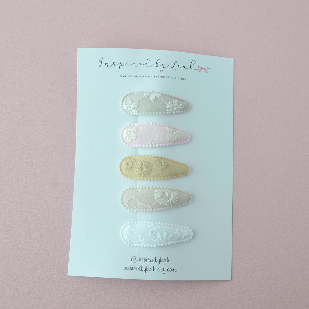 Bundle: Neutral Snap Clips. Neutral Hair Clips for Girls. Snap Clip ...