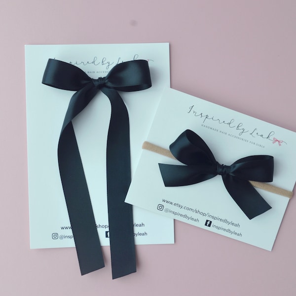 Small Black Bow - Etsy