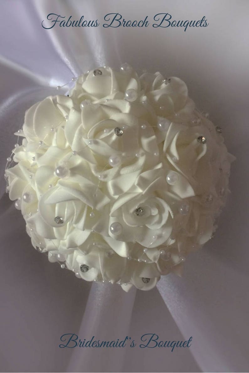 Bridesmaid Brooch Bouquet Wedding Flowers Made to Order - Etsy