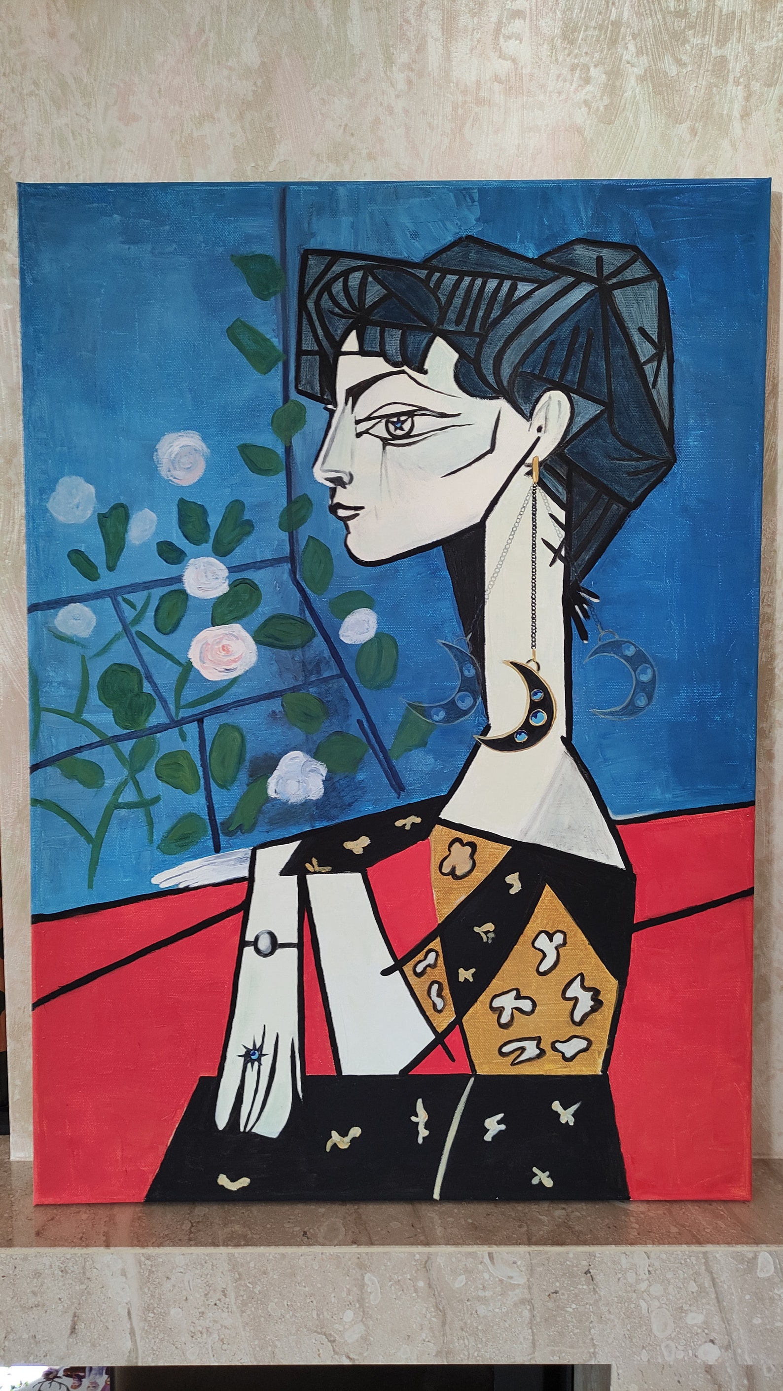 Interpretation of Pablo Picasso's "jacqueline With Flowers" - Etsy