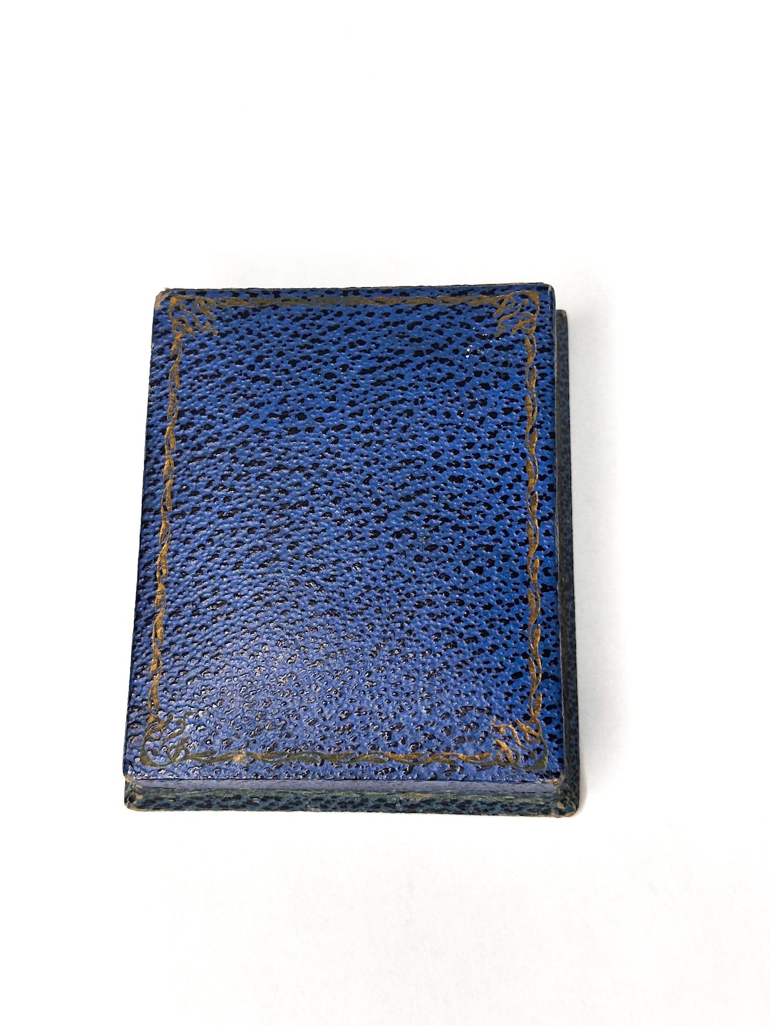 Blue Antique Coin Box With Cream Velvet and Satin Lining - Etsy