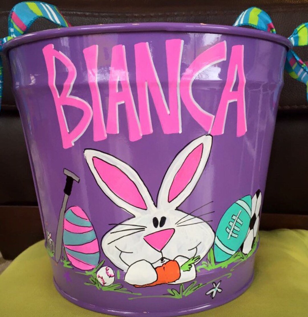 Large Metal Easter Bucket - Etsy