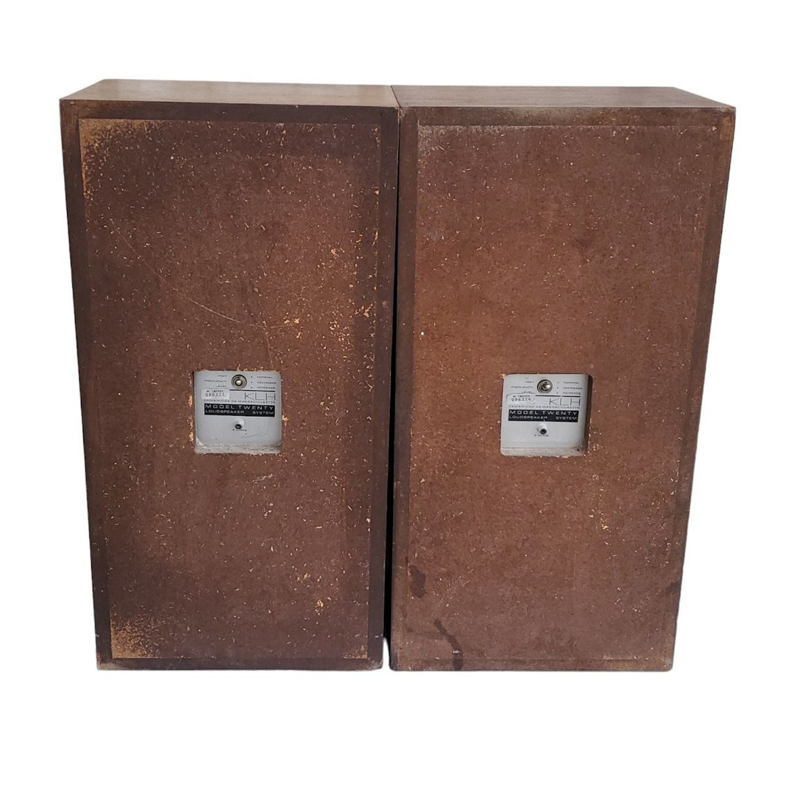 Mid Century Modern KLH Model 20 Speakers Refinished Walnut Cabinets ...