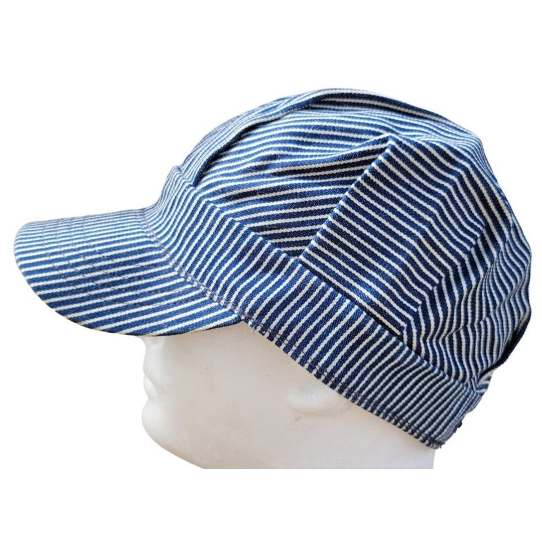 Key Imperial? Railroad Train Conductor Slouch Hat Hickory Stripe ...