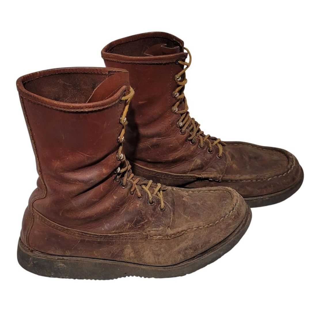 WC Russell Moccasin Duck Bird Shooter Hunting Boots 1960's US 9.5 ...