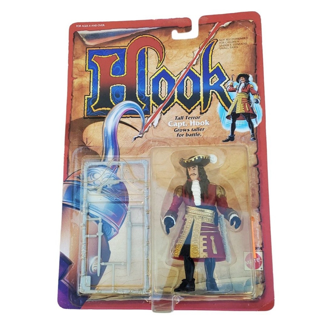 Mattel 1991 HOOK Action Figure Ace Peter Pan Capitan Hook Retail Card ...