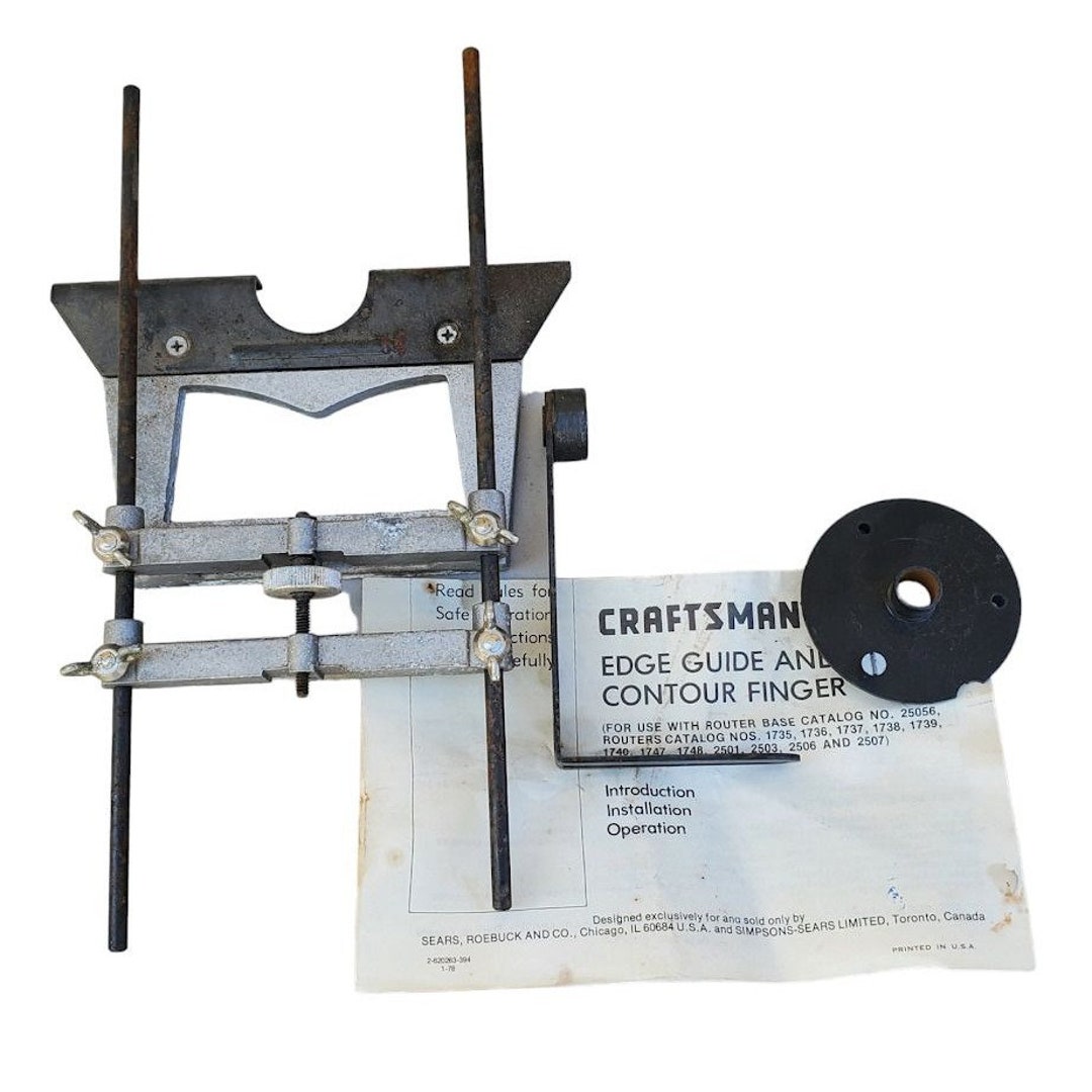 Sears Craftsman Router Edge Guide Contour Finger 25173 1735-1748 2501 ...
