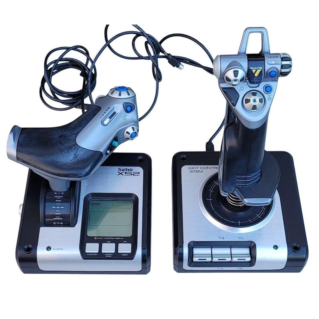 Logitech Saitek X52 Flight Control System X52 PC Video Game Controllers ...