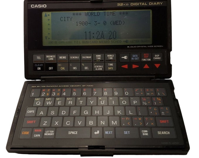 1990's Casio SF-7000 Digital Diary Tested Working New Battery BOSS ...