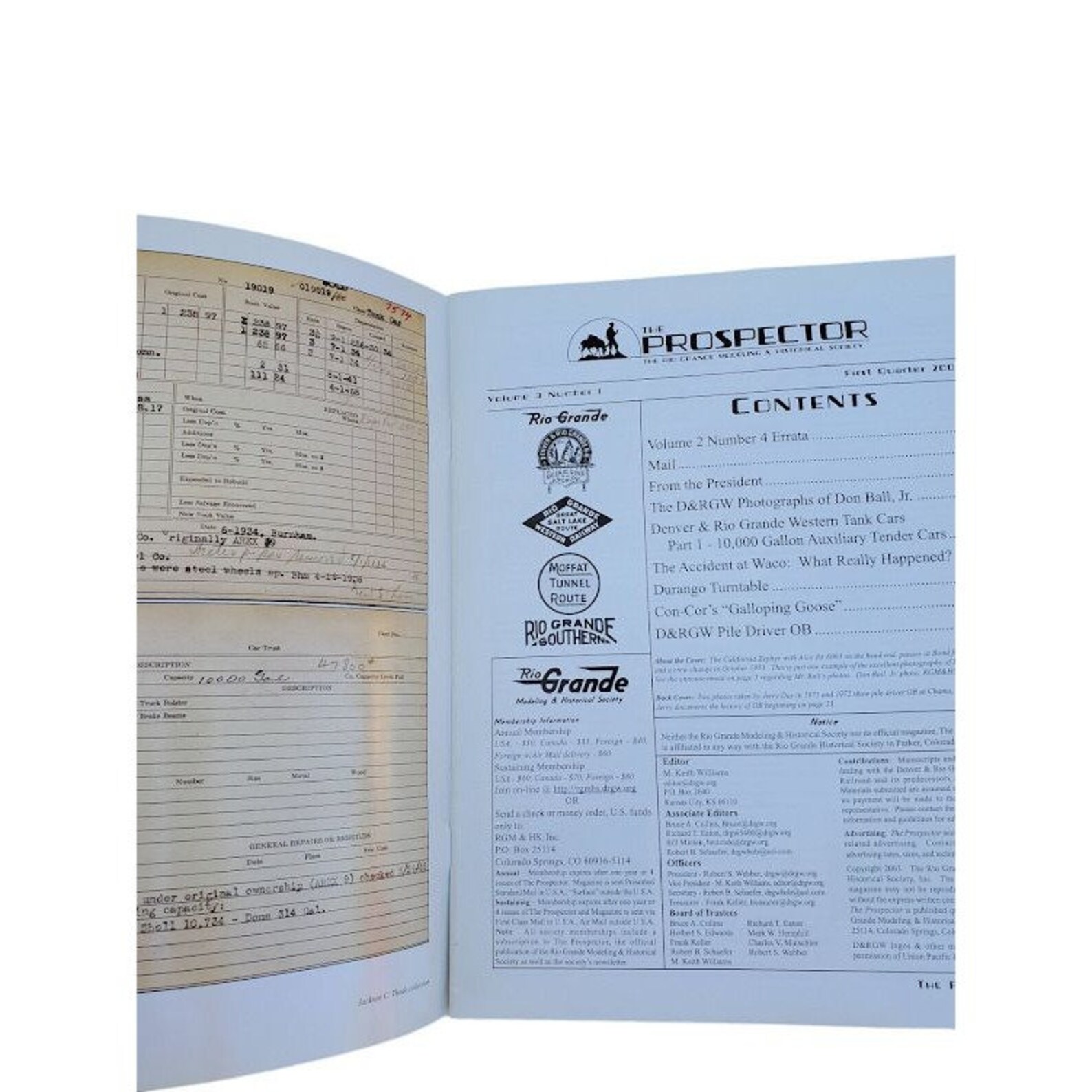 The Prospector Magazine California Zephyr Alco PA 6003 Vol. 3 No. 1 ...