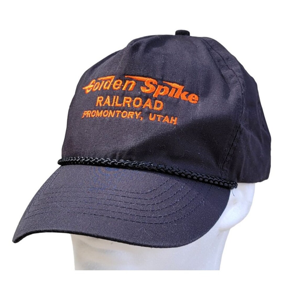 Golden Spike Railroad Promontory, Utah Black Orange Train Hat Baseball ...