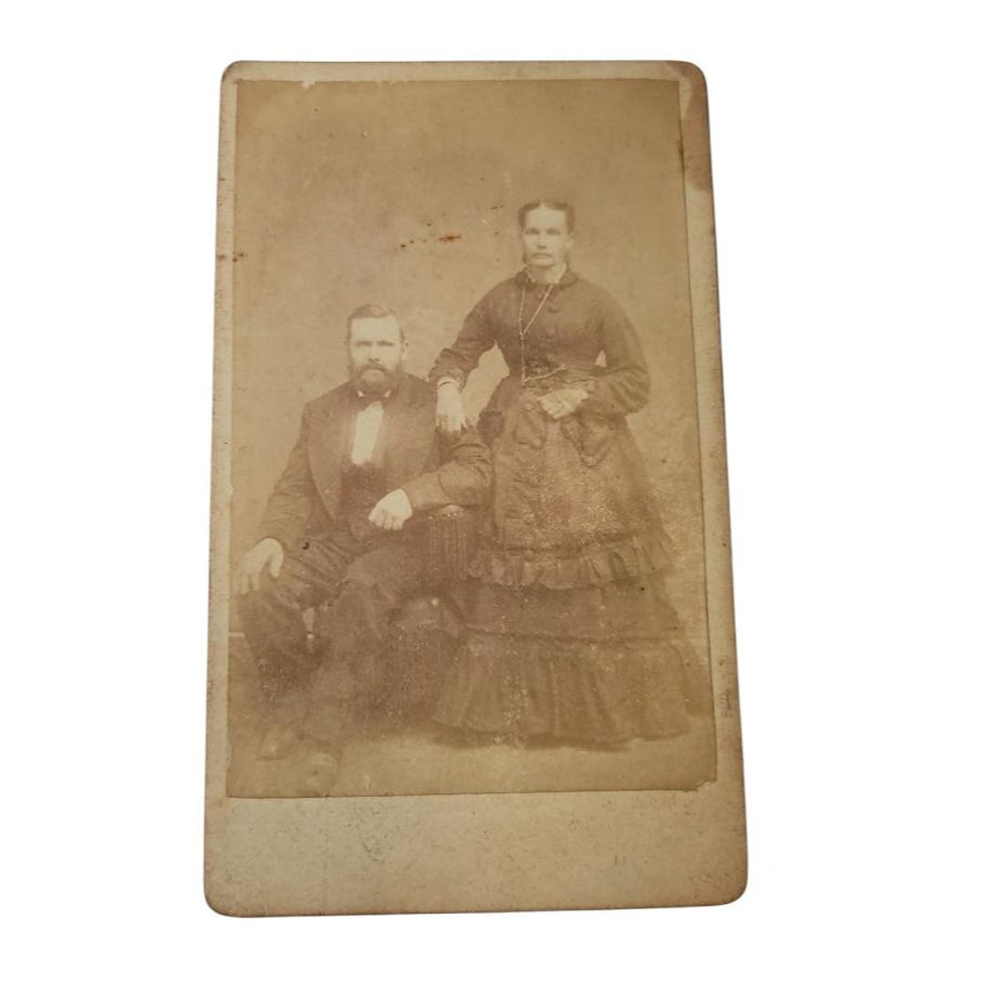 1800's Cabinet Photo Card Civil War Victorian Man Woman Hamilton & Hoyt ...