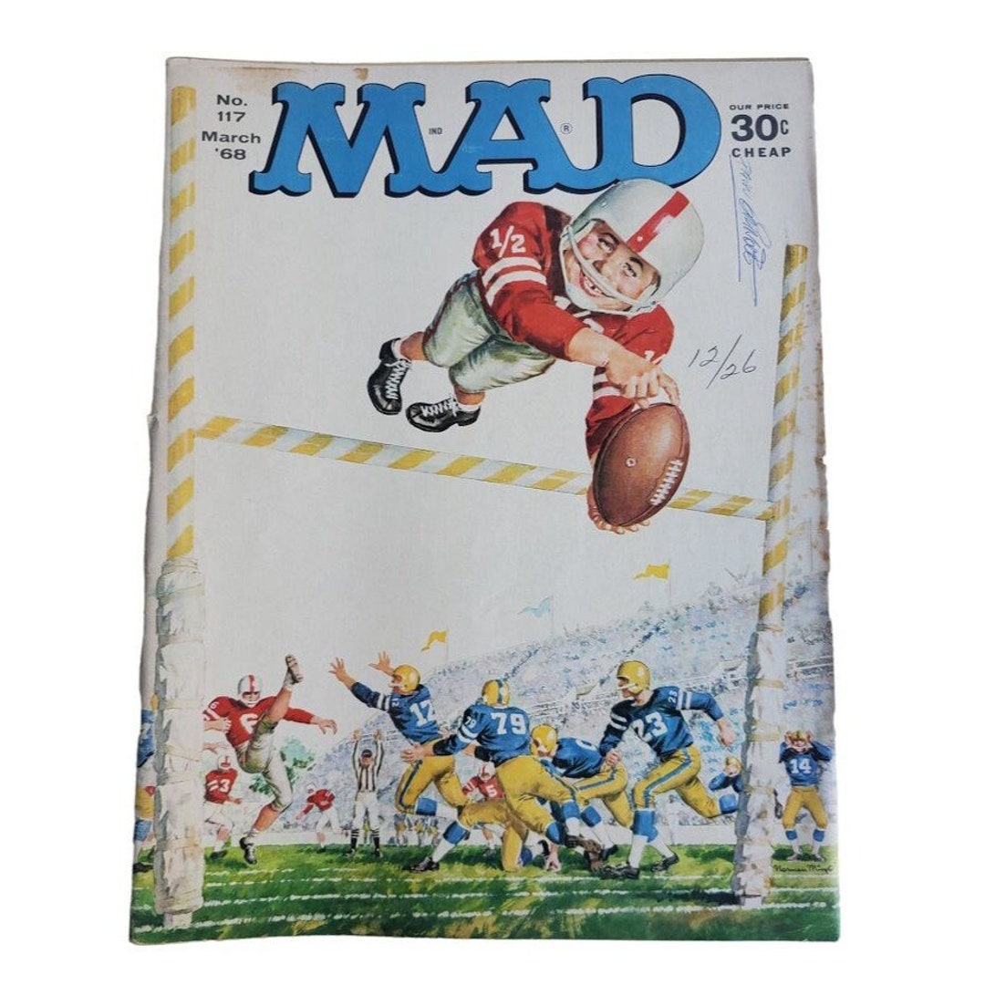 MAD Magazine No. 117 March 1968 Football Signed by Paul Gringle ...