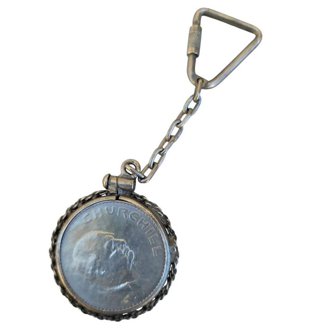 Sir Winston Churchill Elizabeth II 1965 Coin Key Chain Original - Etsy
